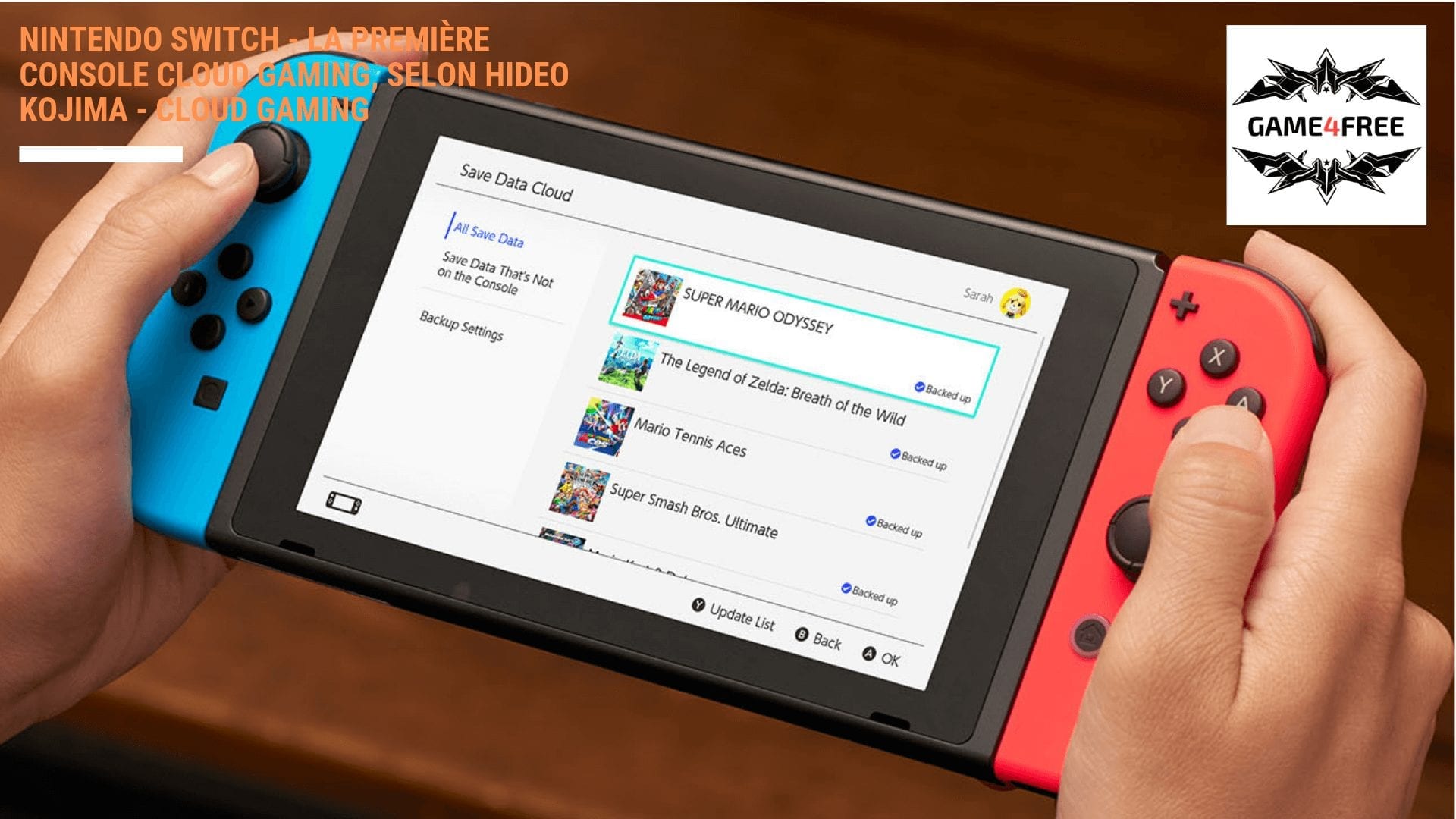 Nintendo Switch - La première console Cloud Gaming, selon Hideo Kojima ...